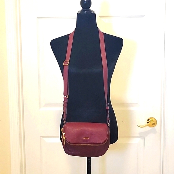 Fossil | Bags | Fossil Dark Cherry Red Crossbody Bag X6x35 | Poshmark